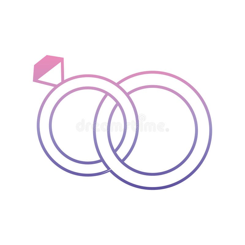 Diamond Wedding Rings Set. Vector Stock Vector - Illustration of ...