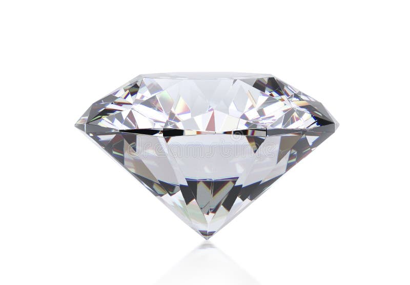 Diamond on White Background with High Quality Stock Illustration ...
