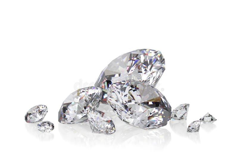 Diamond on White Background with High Quality Stock Illustration ...
