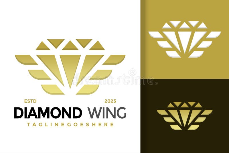 Diamond Wing Logo Logos Design Element Stock Vector Illustration ...