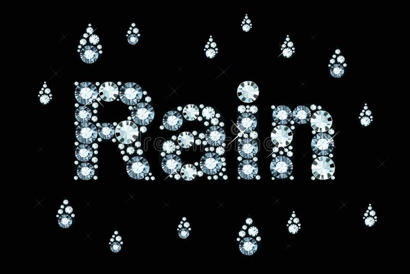 Diamond Word Rain ilustración del vector. Ilustración de gema - 53158130