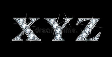 Diamond X, Y, Z stock vector. Illustration of type, silver - 20831720