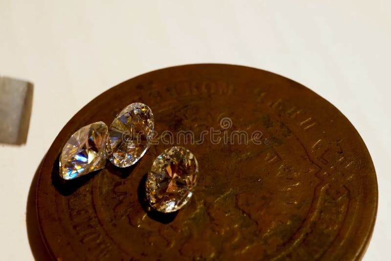Diamonds are Artificial on Metal Stand Stock Image - Image of curve ...