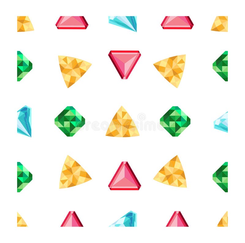 Diamonds or Brilliants Seamless Pattern. Gemstone Pattern. Vector ...