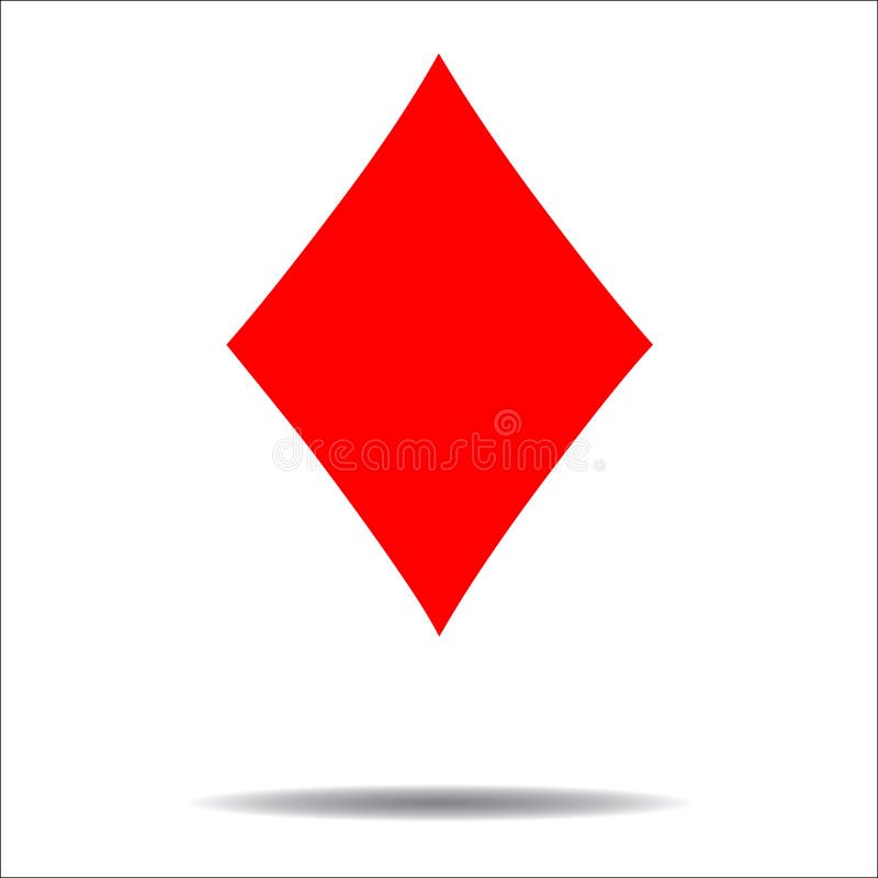 Diamonds Card Suit Icon Vector Stock Illustration - Illustration of ...