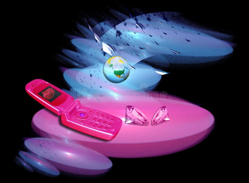 Mobile phones stock illustration. Illustration of communication - 983512