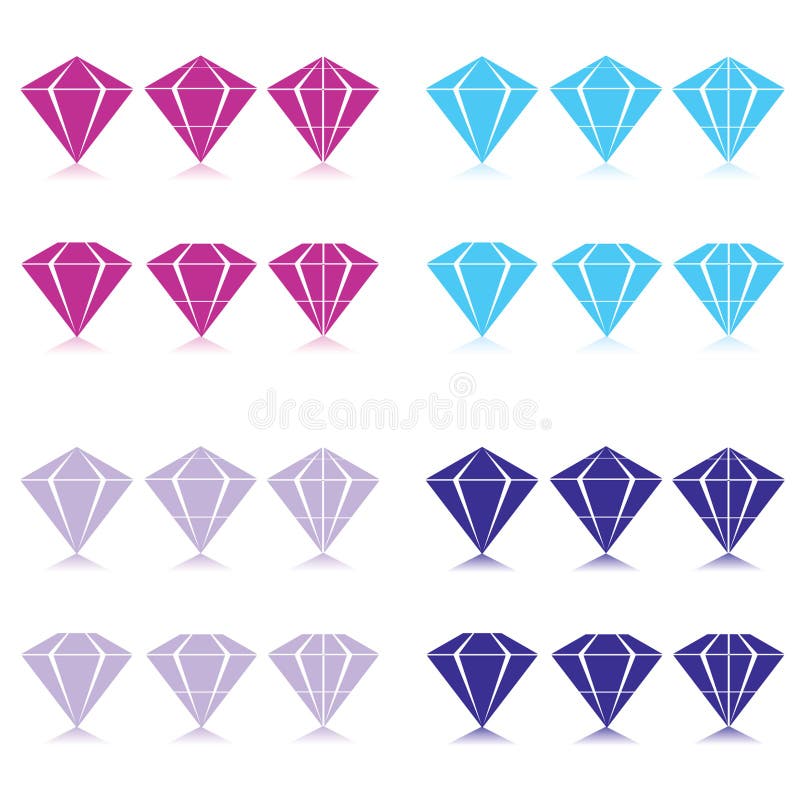Diamonds Color Vector Art Jewelry Stock Vector - Illustration of grey ...