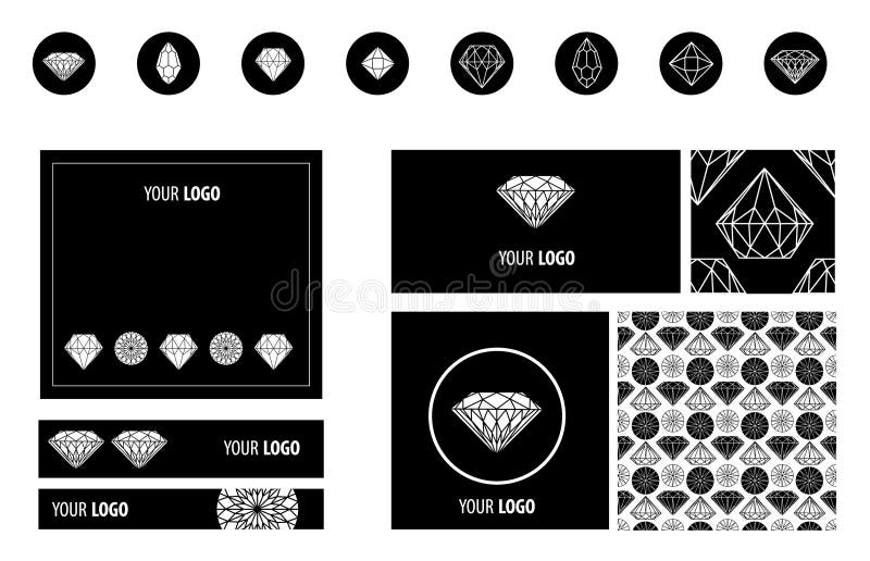 Diamonds design elements stock vector. Illustration of drawingl - 48002529