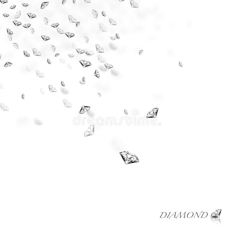 Falling diamonds stock illustration. Illustration of jewelry - 6394115
