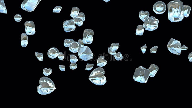 Diamonds Falling Background (Loop) Stock Footage - Video of gemstone ...