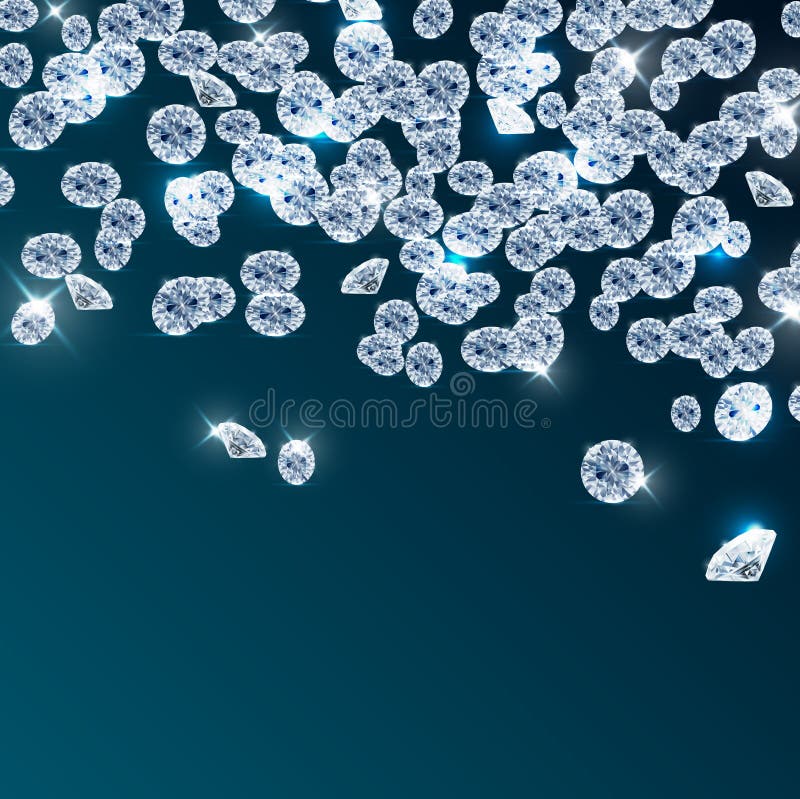 Beautiful Falling Diamonds Background Stock Illustration - Illustration ...