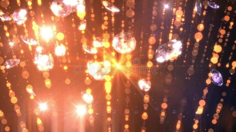 Diamonds Falling Animation Loop with Transparent Background Stock Video ...