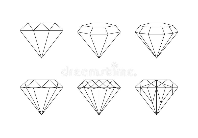Gemstone Faceting Patterns Stock Illustrations – 17 Gemstone Faceting ...