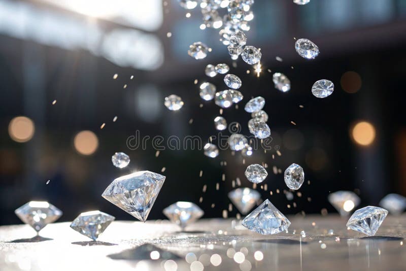 Elegant Diamonds Falling Stock Illustrations – 105 Elegant Diamonds ...