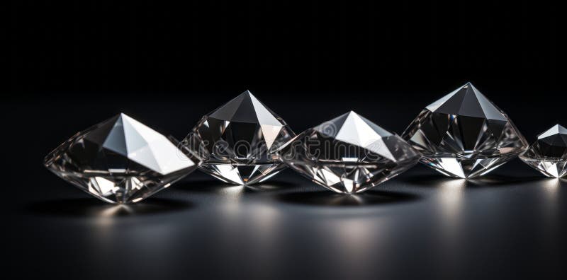 Diamonds Group Placed on Dark Blue Background Stock Image - Image of ...
