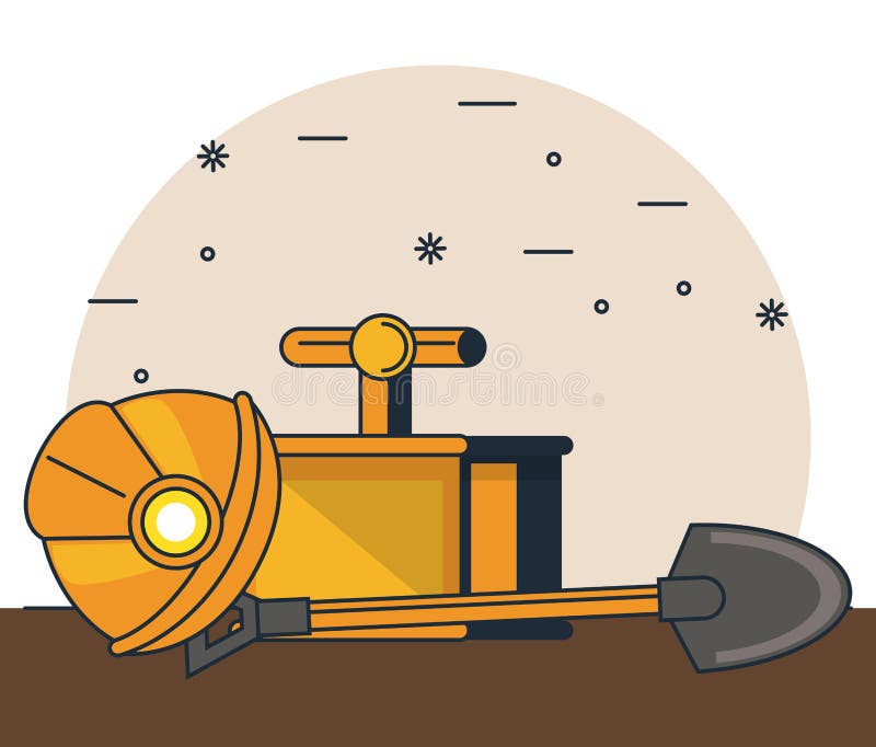 Diamonds mining cartoons stock vector. Illustration of mining - 128548860
