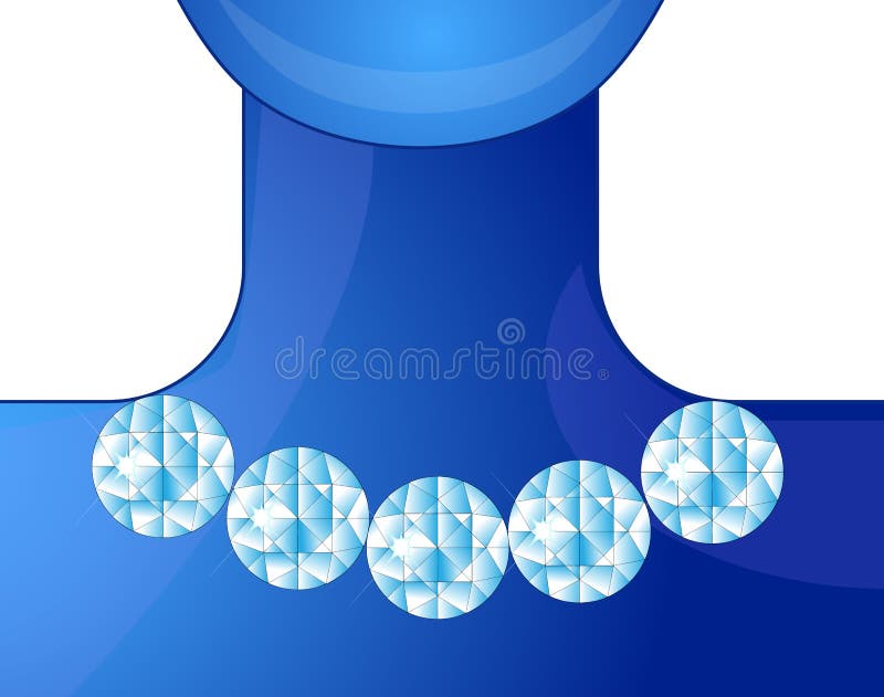 Diamonds on neck stock vector. Illustration of carat - 18399688