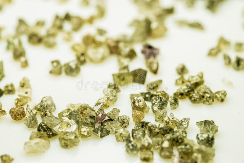 Diamonds, Raw Stones on a Plate Stock Image - Image of precious ...