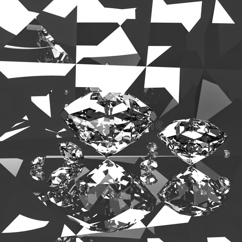 Diamonds reflection stock illustration. Illustration of light - 87656403