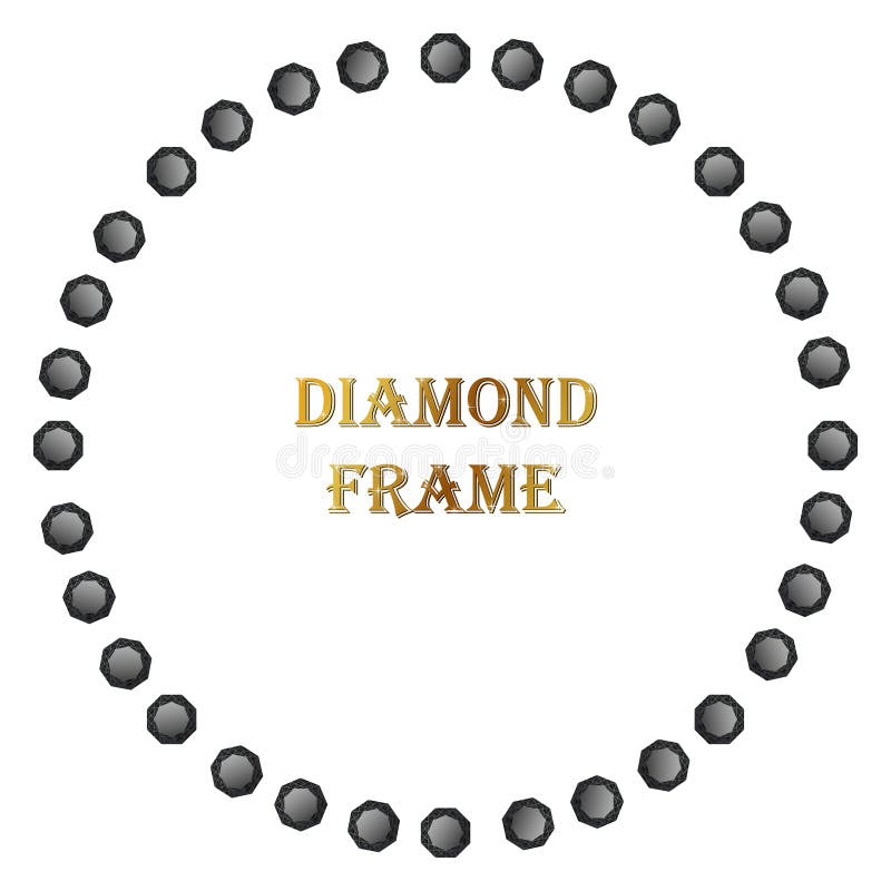 Diamonds round frame stock vector. Illustration of decoration - 79417504