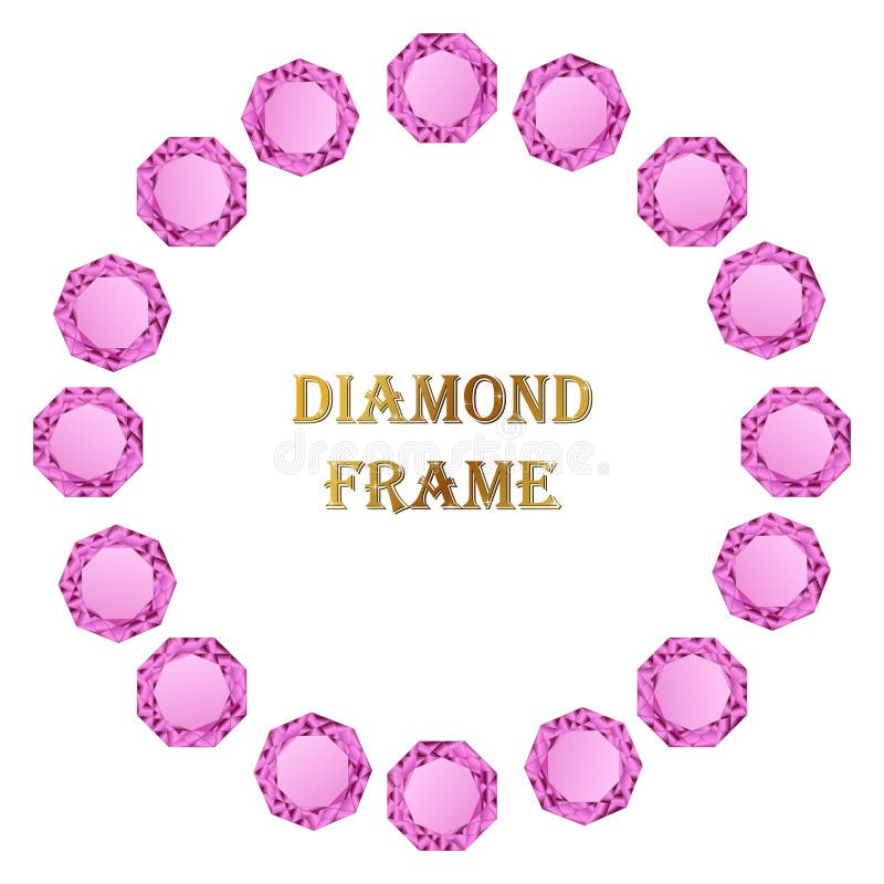 Diamonds round frame stock vector. Illustration of abstract - 76830477