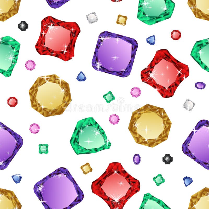 Diamonds seamless pattern stock vector. Illustration of jewels - 72356194
