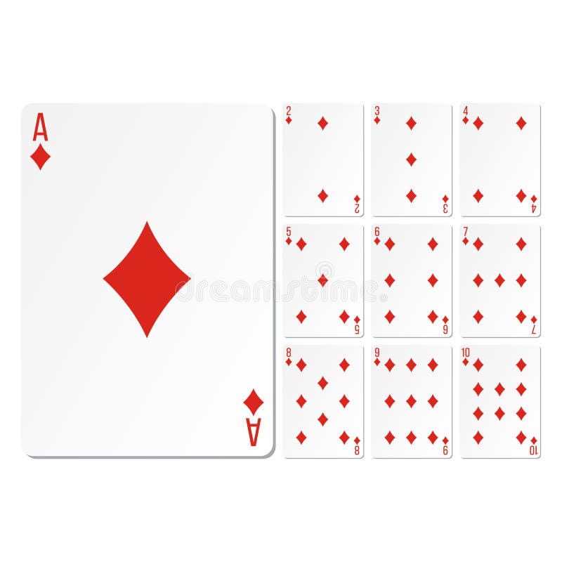 Diamonds set playing cards stock vector. Illustration of card - 187548330