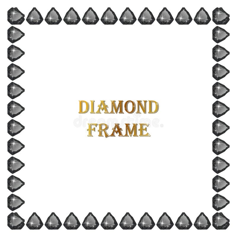Diamonds square frame stock vector. Illustration of border - 79417469