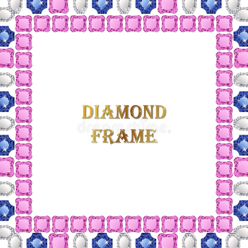 Diamonds square frame stock vector. Illustration of border - 79417469