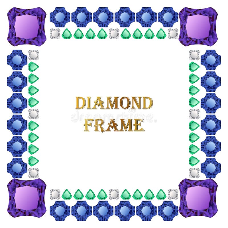 Diamonds square frame stock vector. Illustration of abstract - 80537179