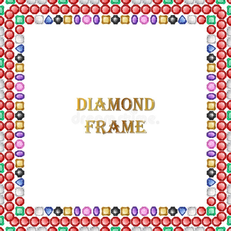 Diamonds square frame stock vector. Illustration of decoration - 83185032
