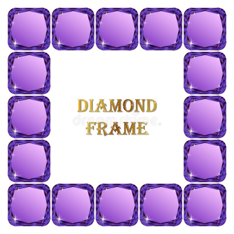 Diamonds square frame stock vector. Illustration of abstract - 81708486