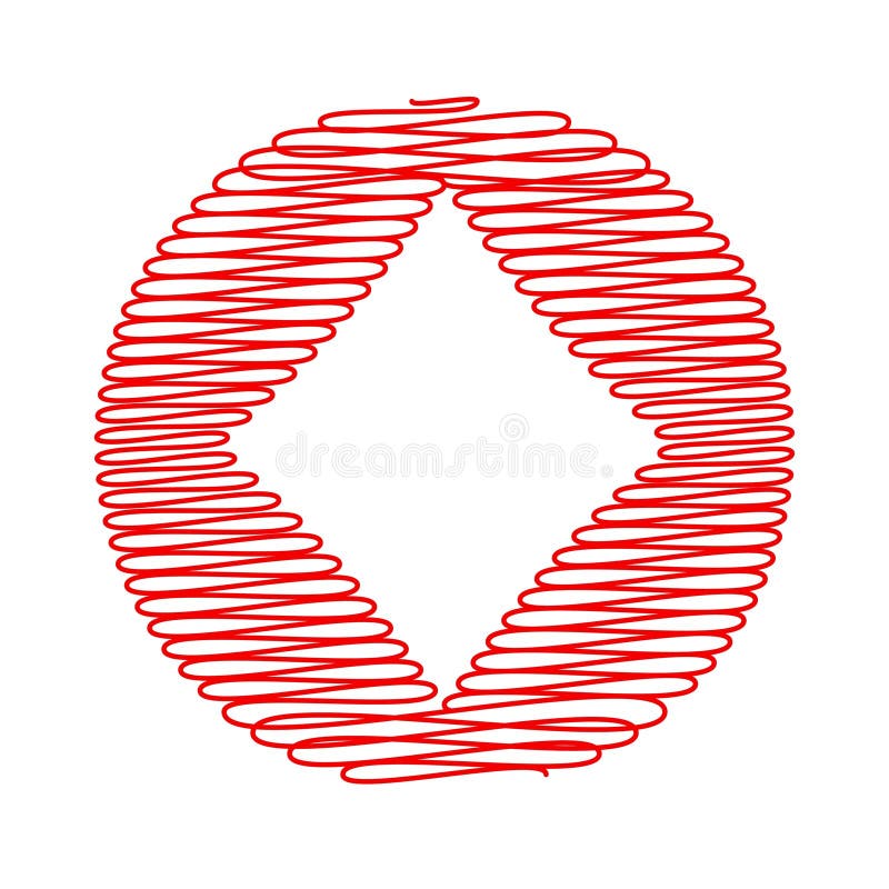 Diamonds Symbol Thread Line Vector Illustration 3 Stock Vector ...