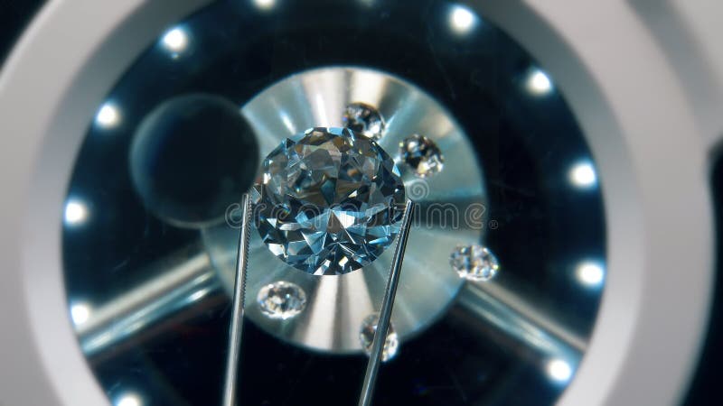 Diamond Under Magnifying Glass Stock Footage - Video of jewel, quality ...
