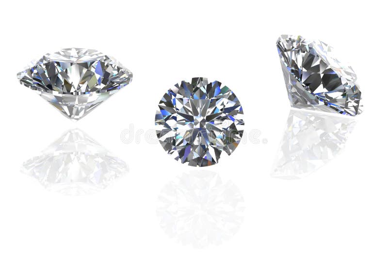 Diamonds on White Background Stock Illustration - Illustration of ...