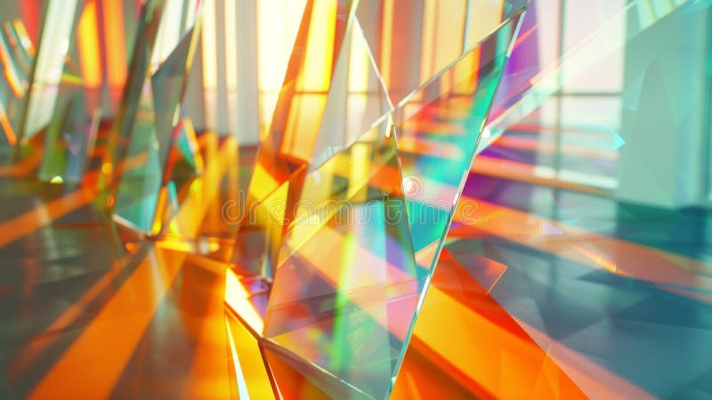 A Diamondshaped Prism Reflecting an Array of Vibrant and Dynamic ...