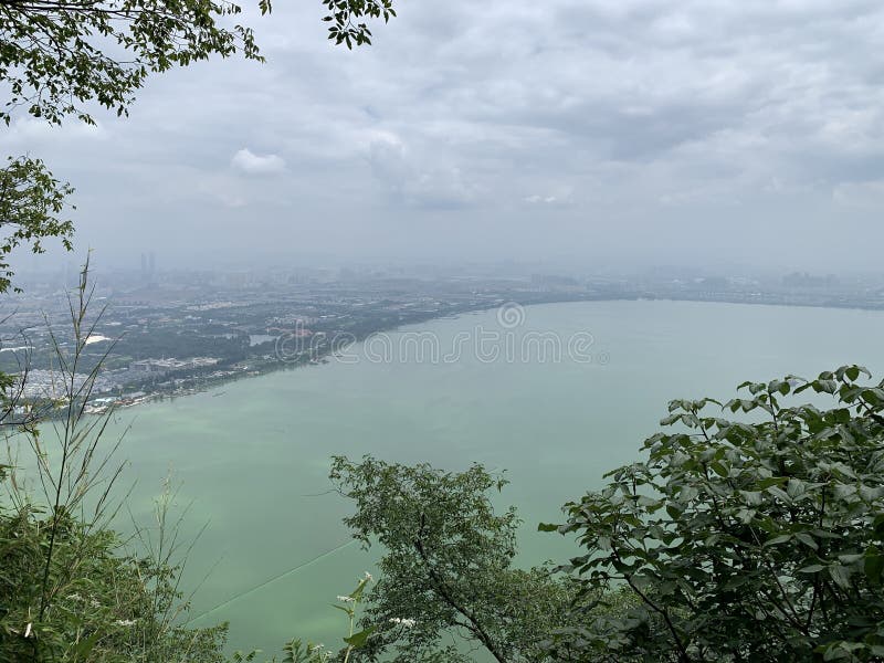 Dianchi Lake in Kunming City of China Stock Photo - Image of cloud ...