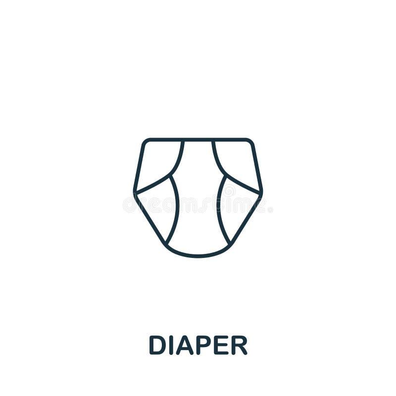 Diaper Icon. Monochrome Simple Diaper Icon for Templates, Web Design ...
