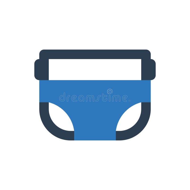 Diaper Icon - Pamper Icon stock illustration. Illustration of underwear ...