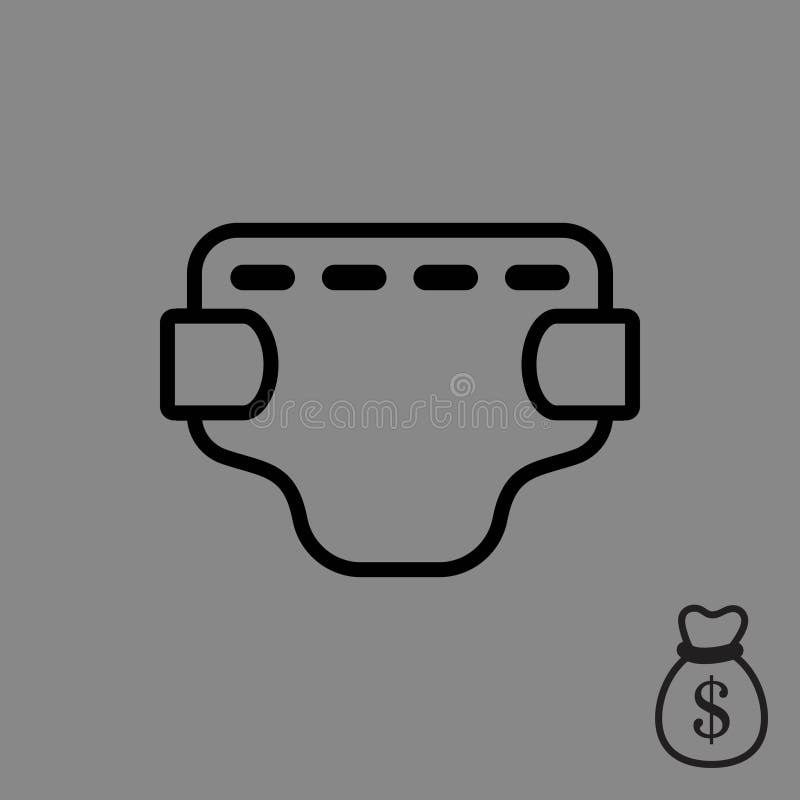 Diaper Icon Stock Vector Illustration Flat Design Stock Vector ...