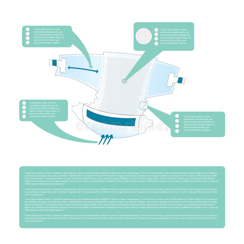 Seamless Pattern with Childrens Diaper, Vector Stock Vector ...