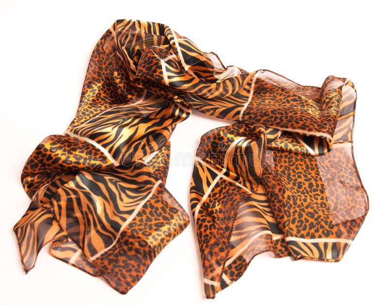 Diaphanous Scarf in Browns and Cream Stock Image - Image of diaphanous ...