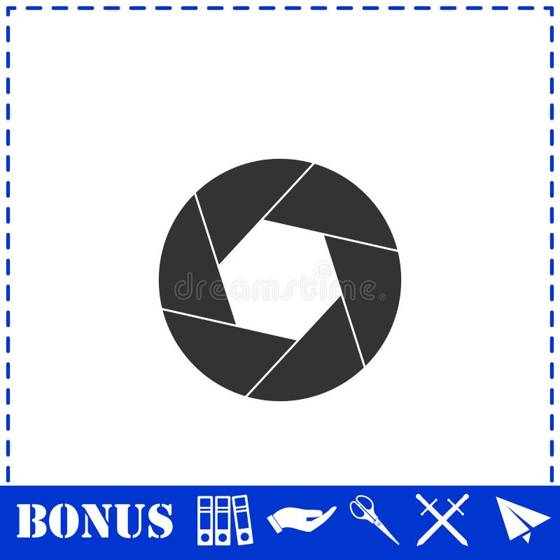 Diaphragm icon flat stock vector. Illustration of graphic - 155284429