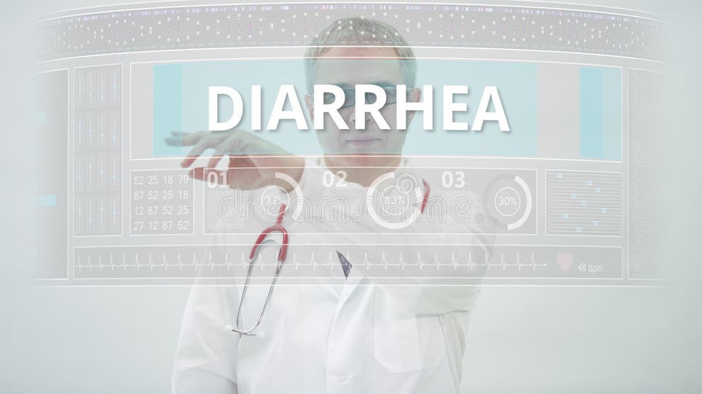 DIARRHEA Tab is Scrolled by a Doctor on a Modern Display Stock Photo ...