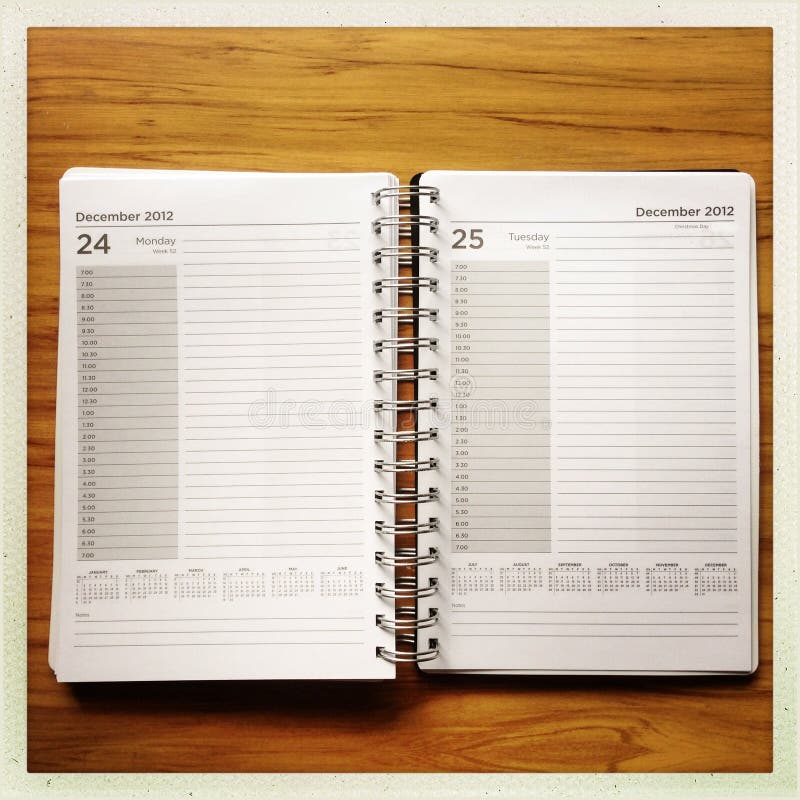 Notebook Diary Inside Pages Stock Photo - Image of binding, journal ...