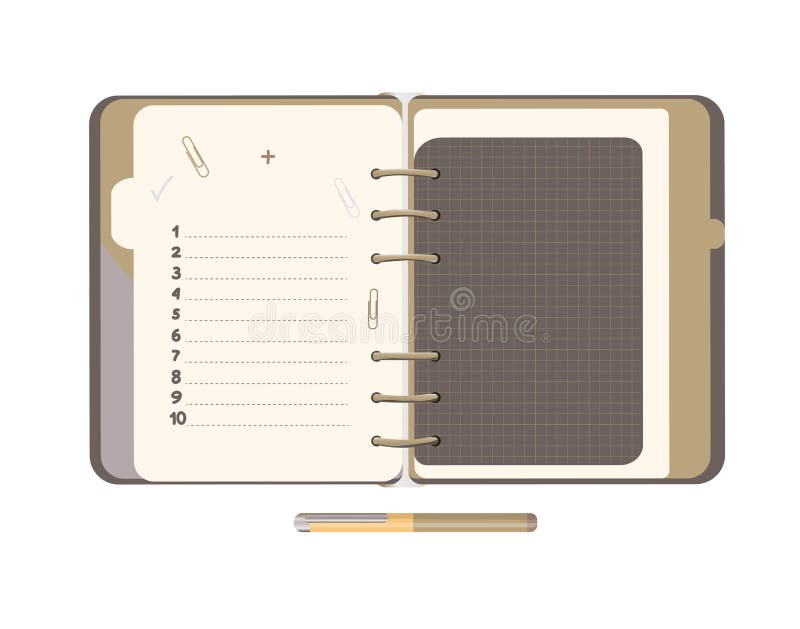 Brown notepad Background stock illustration. Illustration of note ...