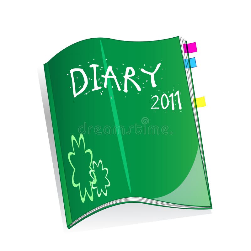 Diary Book stock vector. Illustration of read, background - 15848421