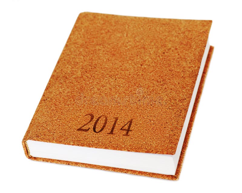 2014 Diary Book Isolate on White Background. Stock Image - Image of ...