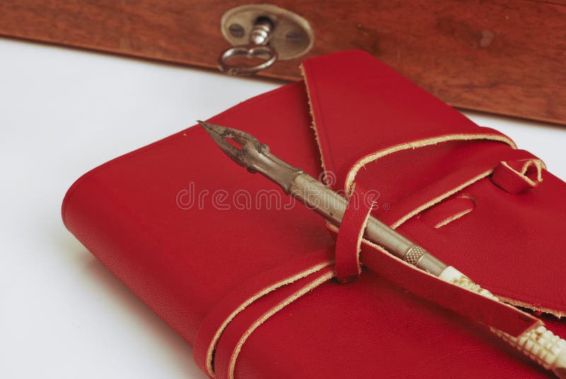 Old diary book red stock image. Image of information, journal - 4220199