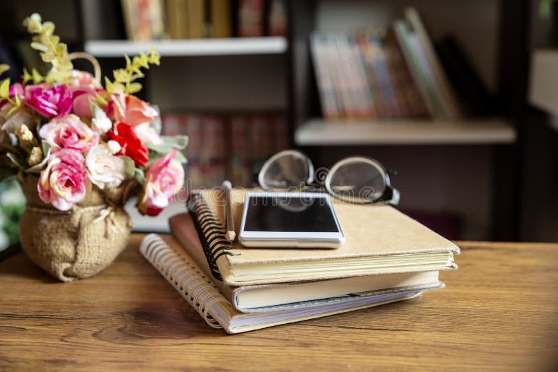 Diary and Book on School Table for Student Stock Photo - Image of ...